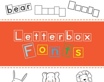 Letterbox Font | Letters in Box Font | Educational Font | Tracing Font ...