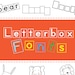 Letterbox Font | Letters in Box Font | Educational Font | Tracing Font ...