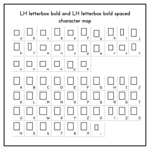 Letterbox Font Letters in Box Font Educational Font Tracing Font 6 ...