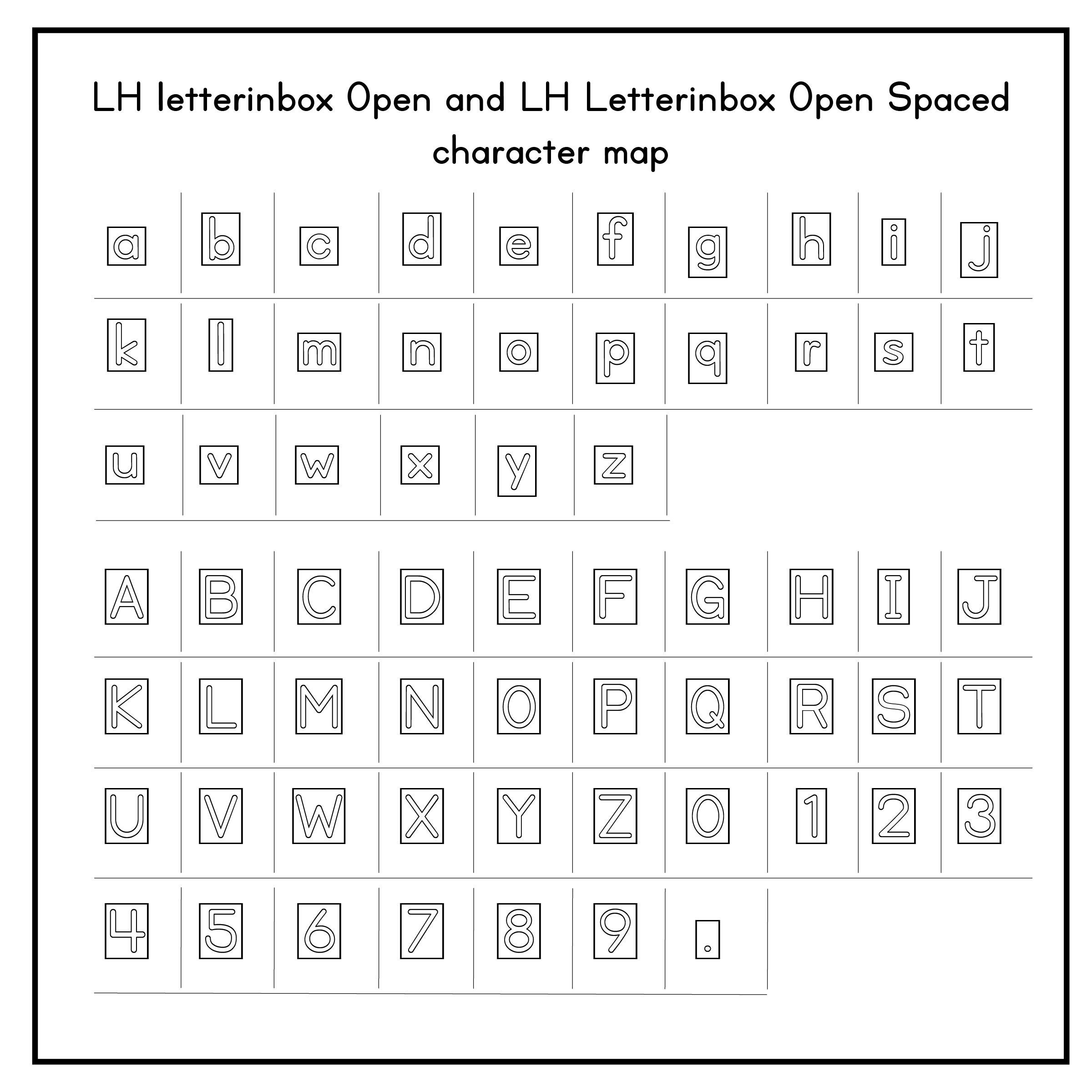 Letterbox Font | Letters in Box Font | Educational Font | Tracing Font ...