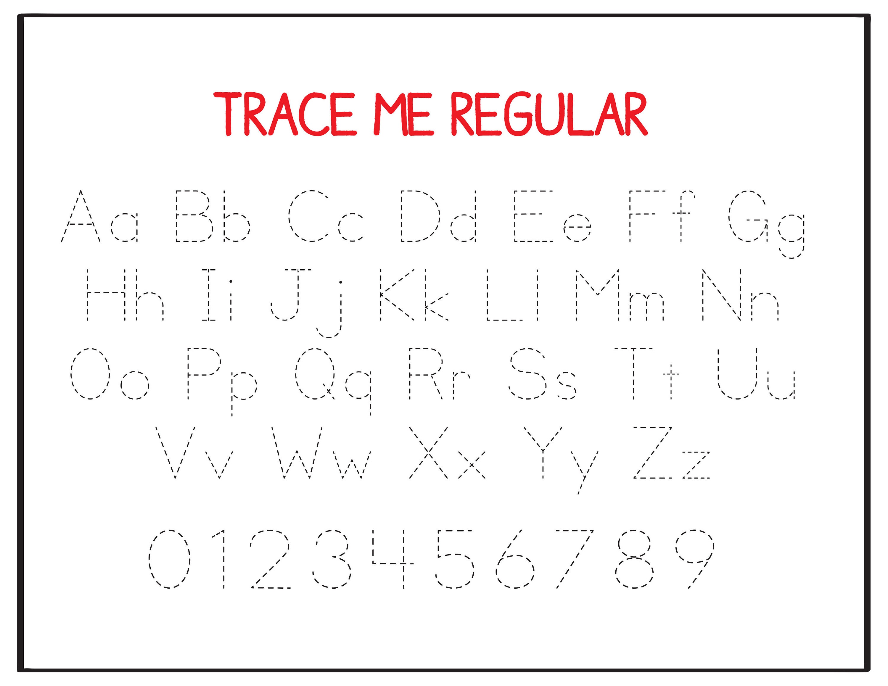 Alphabet Tracing Fonts • Primary Font TRACE ME Lined and Unlined ...