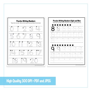 Writing Numbers 1-20 | Tracing Numbers 1-20 | Formation, Trace and Free ...