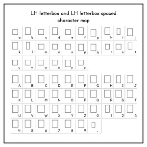 Letterbox Font Letters in Box Font Educational Font Tracing Font 6 ...