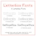 Letterbox Font Letters in Box Font Educational Font Tracing Font 6 ...