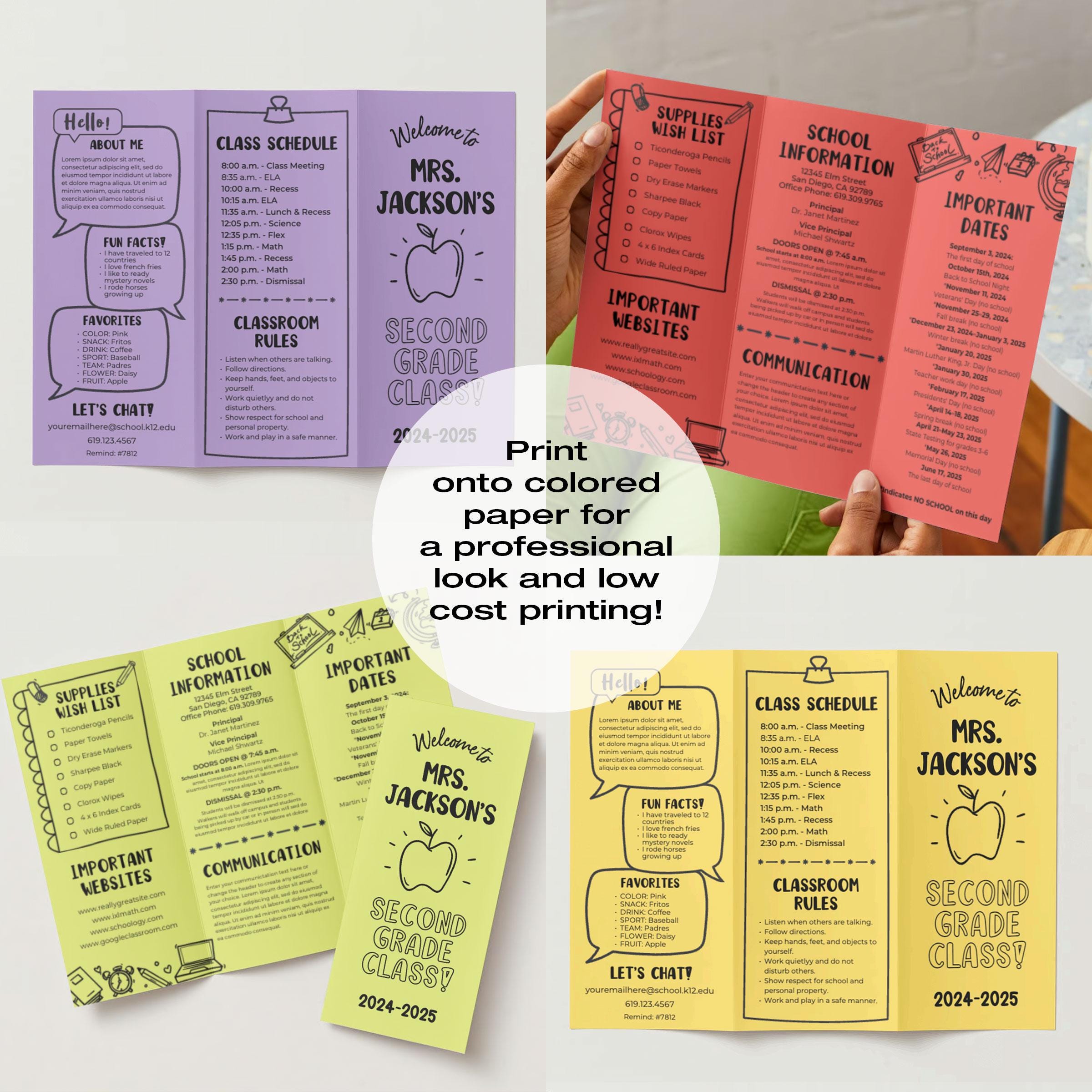 EDITABLE Meet the Teacher Letter Brochure • Canva and Google Slides ...