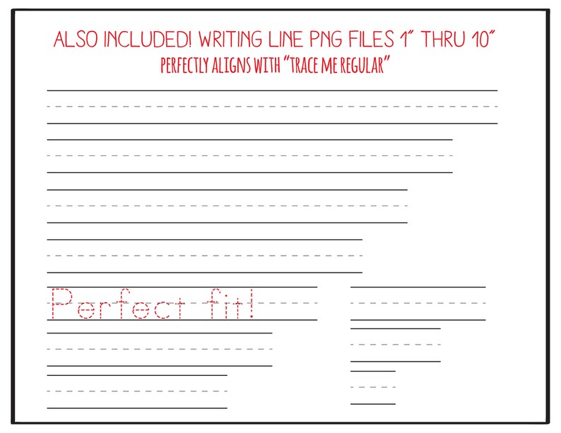 Alphabet Tracing Fonts • Primary Font TRACE ME Lined and Unlined ...