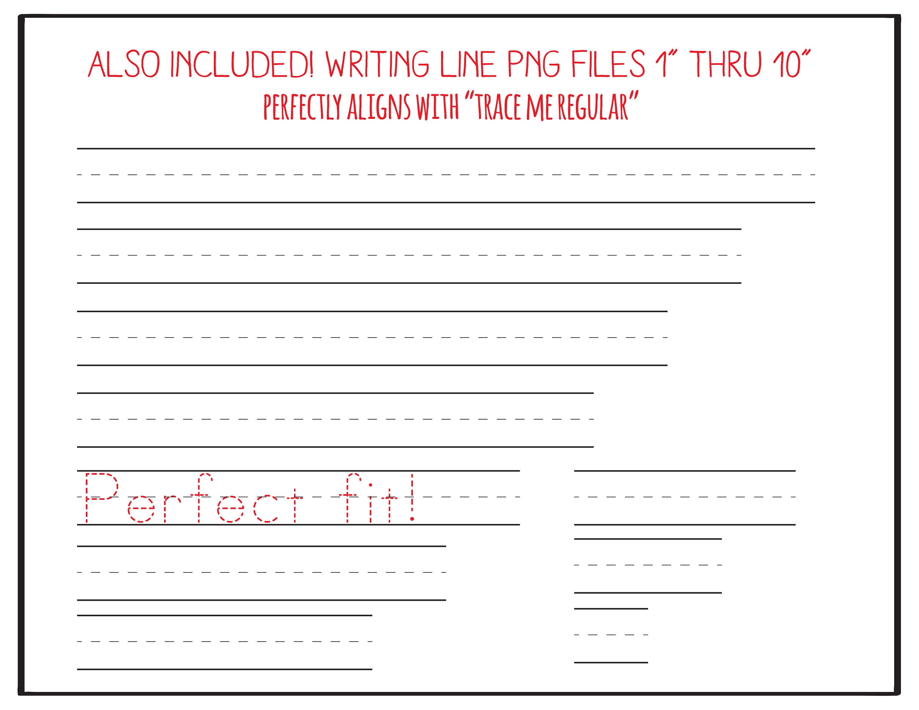 Alphabet Tracing Fonts • Primary Font TRACE ME Lined and Unlined ...