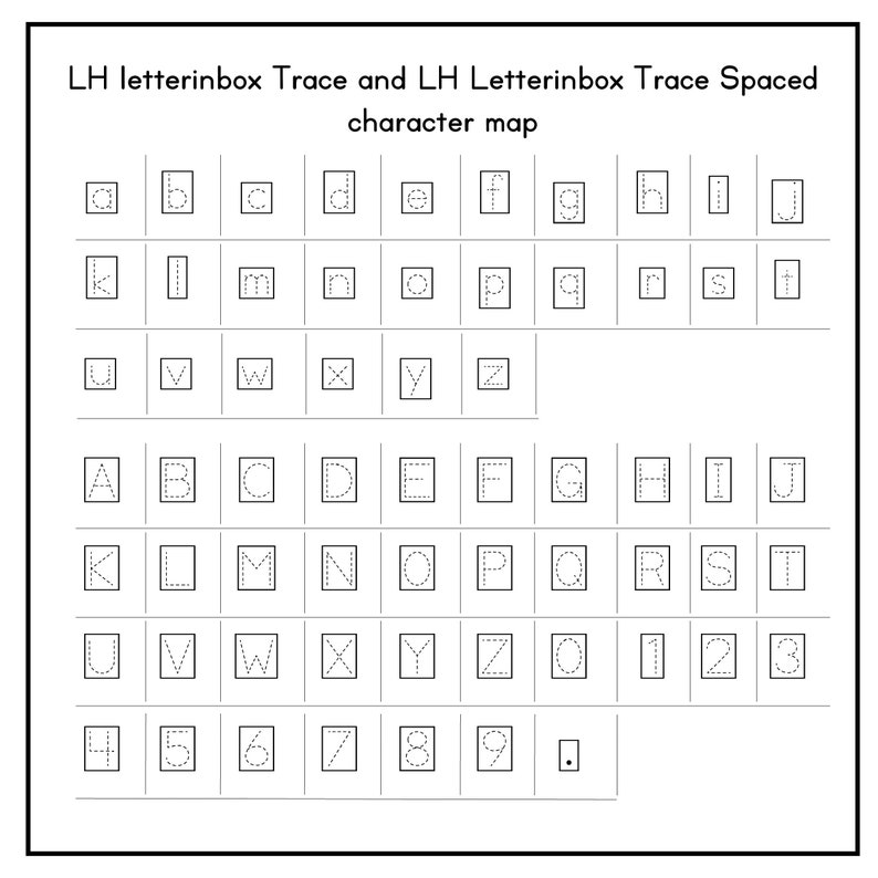 Letterbox Font | Letters in Box Font | Educational Font | Tracing Font ...