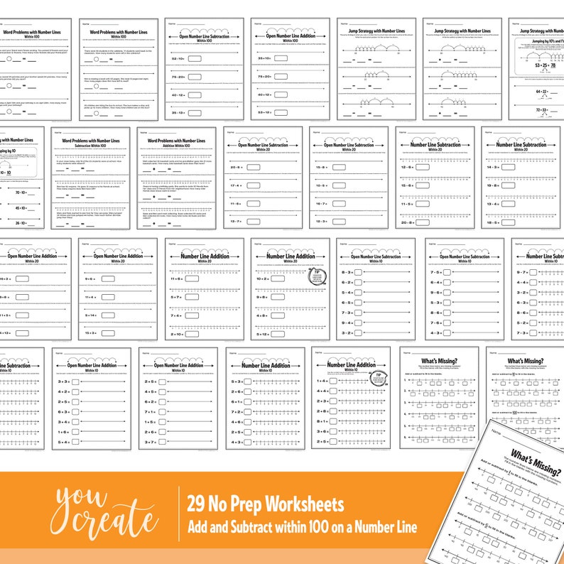 Add and Subtract on a Number Line | 2nd Grade Math Number Lines 2.MD.B ...