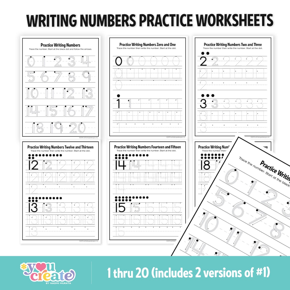 Writing Numbers 1-20 | Tracing Numbers 1-20 | Formation, Trace and Free ...