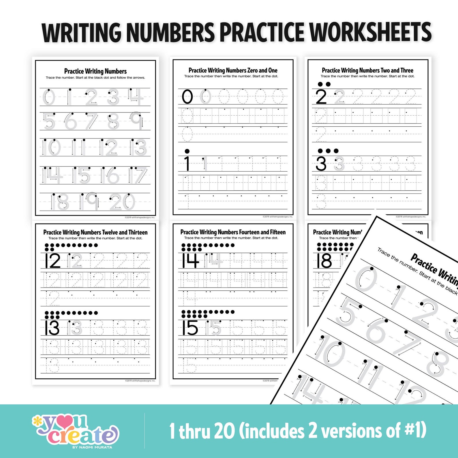 Writing Numbers 1-20 | Tracing Numbers 1-20 | Formation, Trace and Free ...