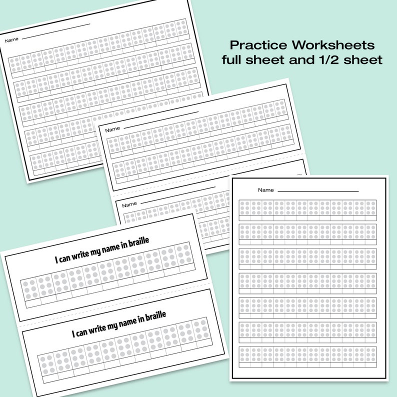Braille | Braille Alphabet and Word Work | Learn to Write Braille ...