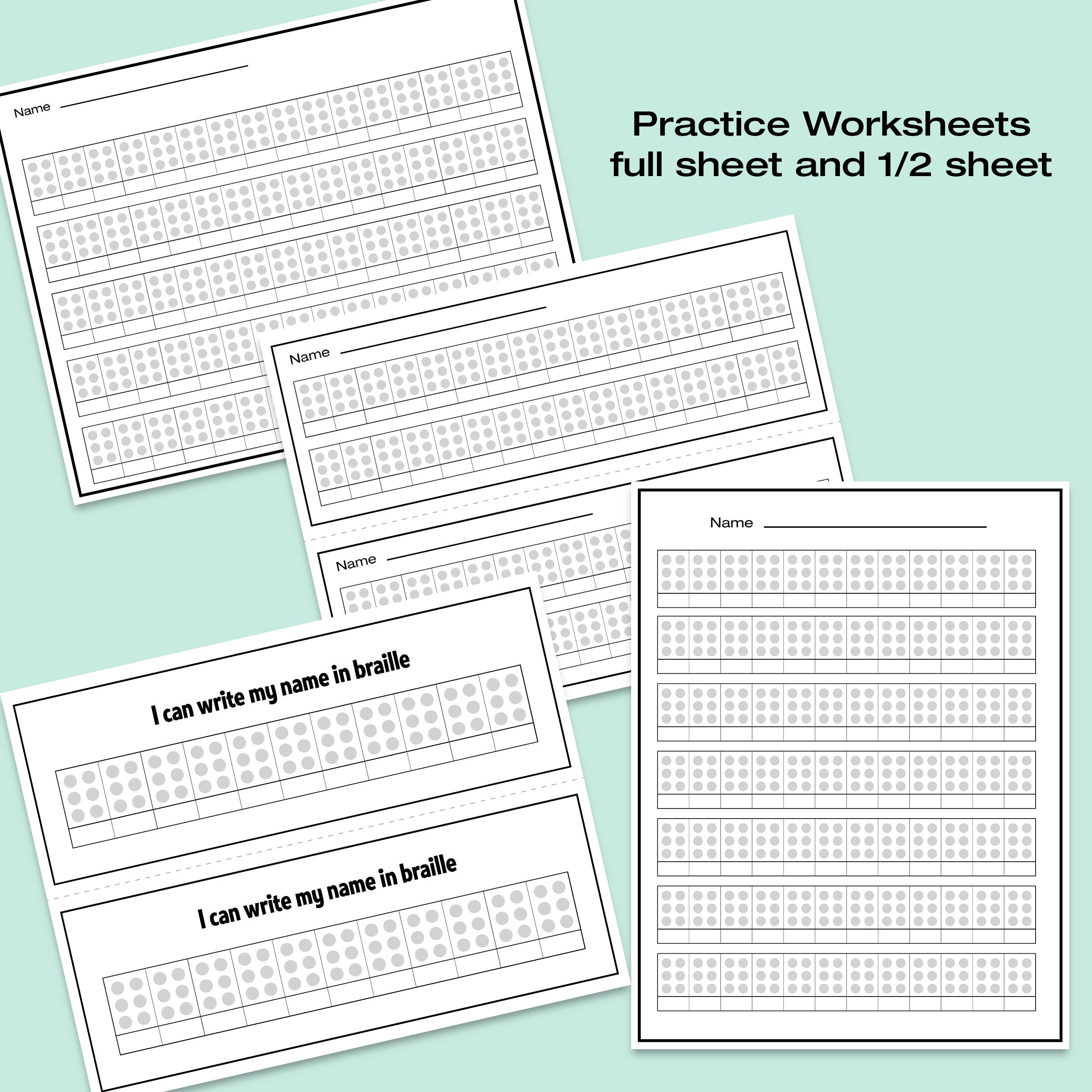 Braille | Braille Alphabet and Word Work | Learn to Write Braille ...