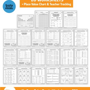 5th Grade: Rounding Decimals Worksheets Decimal Place Value Worksheets ...