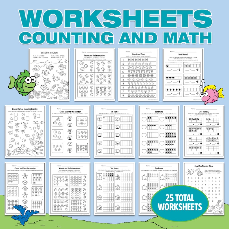 Numbers 1 to 20 No Prep Writing, Counting and Math Activities SEA ...