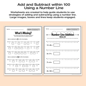 Add and Subtract on a Number Line | 2nd Grade Math Number Lines 2.MD.B ...