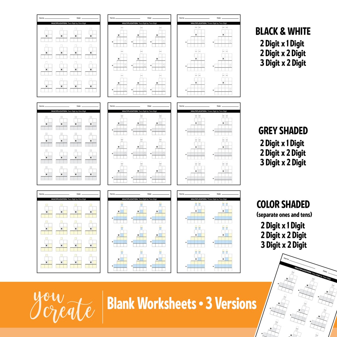 Multiplication Practice Sheets • Math Worksheet 2nd - 4th Grade ...