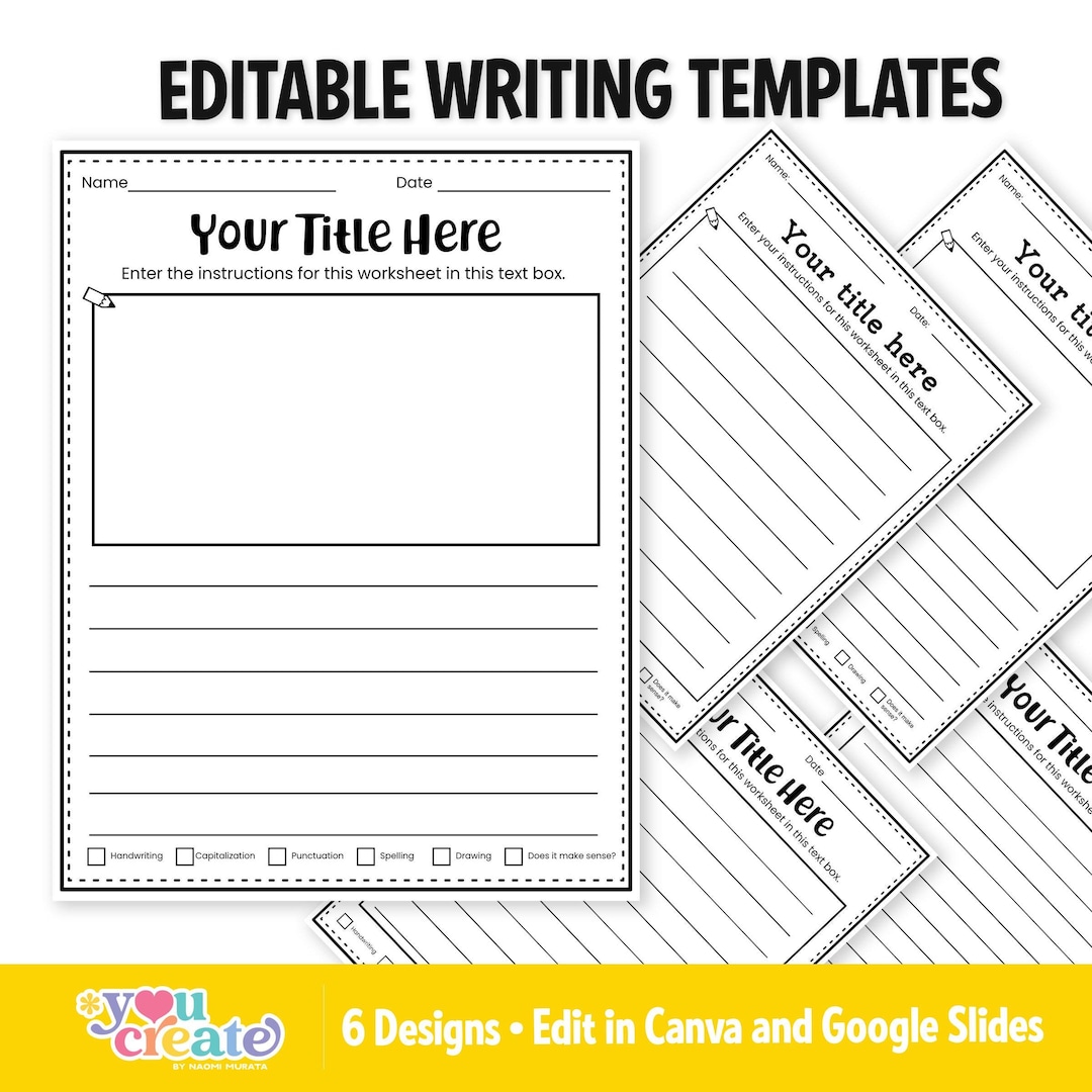 EDITABLE Writing Templates • Lines and Boxes • 6 Designs Fully Editable ... EDITABLE Writing Templates • Lines and Boxes • 6 Designs Fully Editable ...
