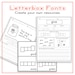 Letterbox Font Letters in Box Font Educational Font Tracing Font 6 ...