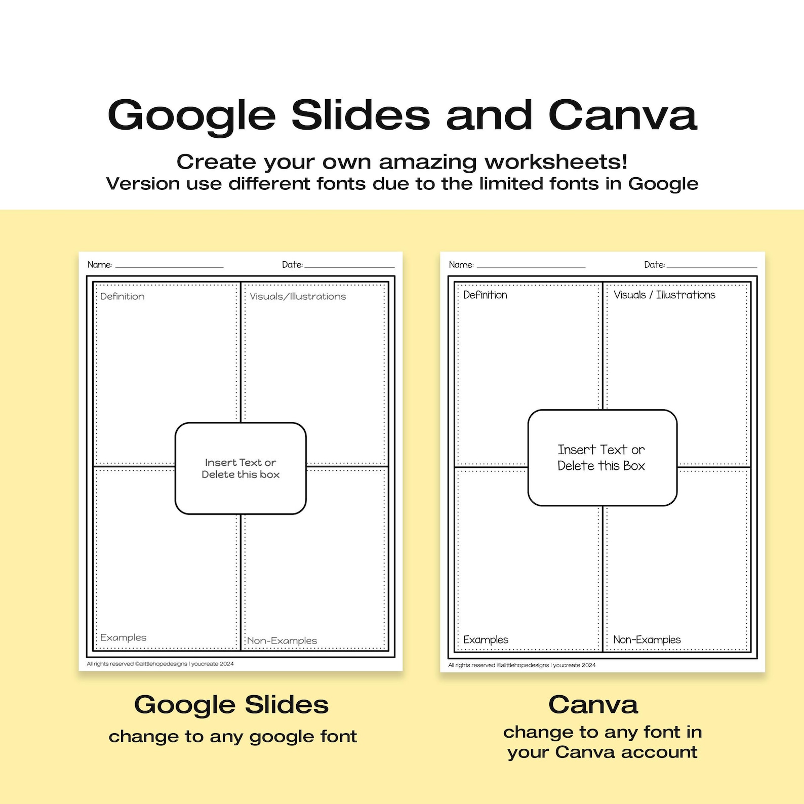 EDITABLE Frayer Model Template • 24 Designs Vertical and Horizontal ...