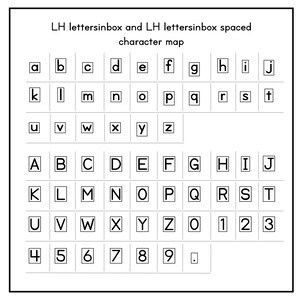 Letterbox Font Letters in Box Font Educational Font Tracing Font 6 ...