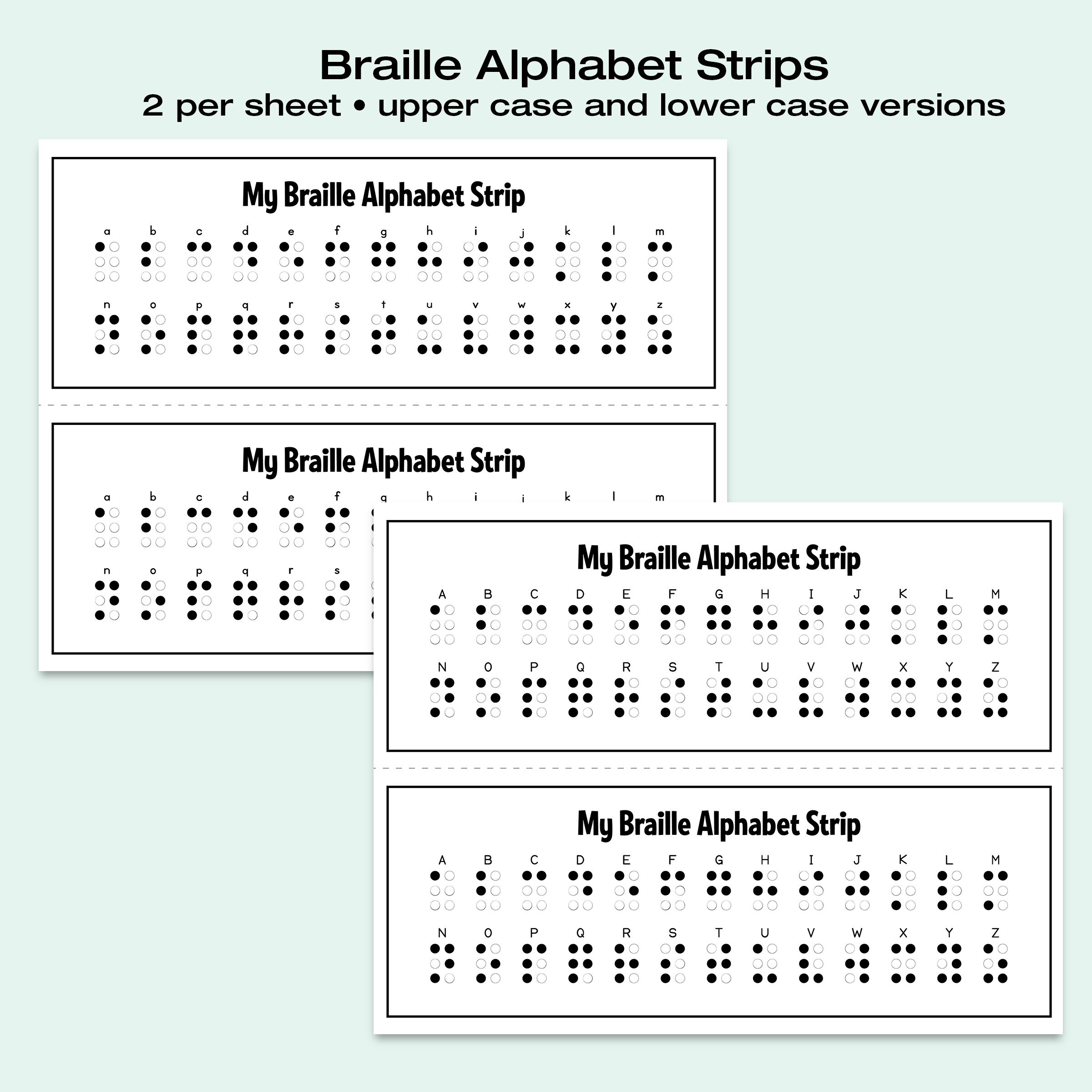 Braille | Braille Alphabet and Word Work | Learn to Write Braille ...