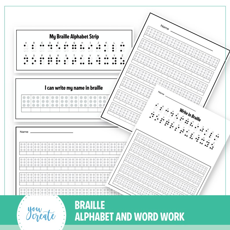 Braille | Braille Alphabet and Word Work | Learn to Write Braille ...