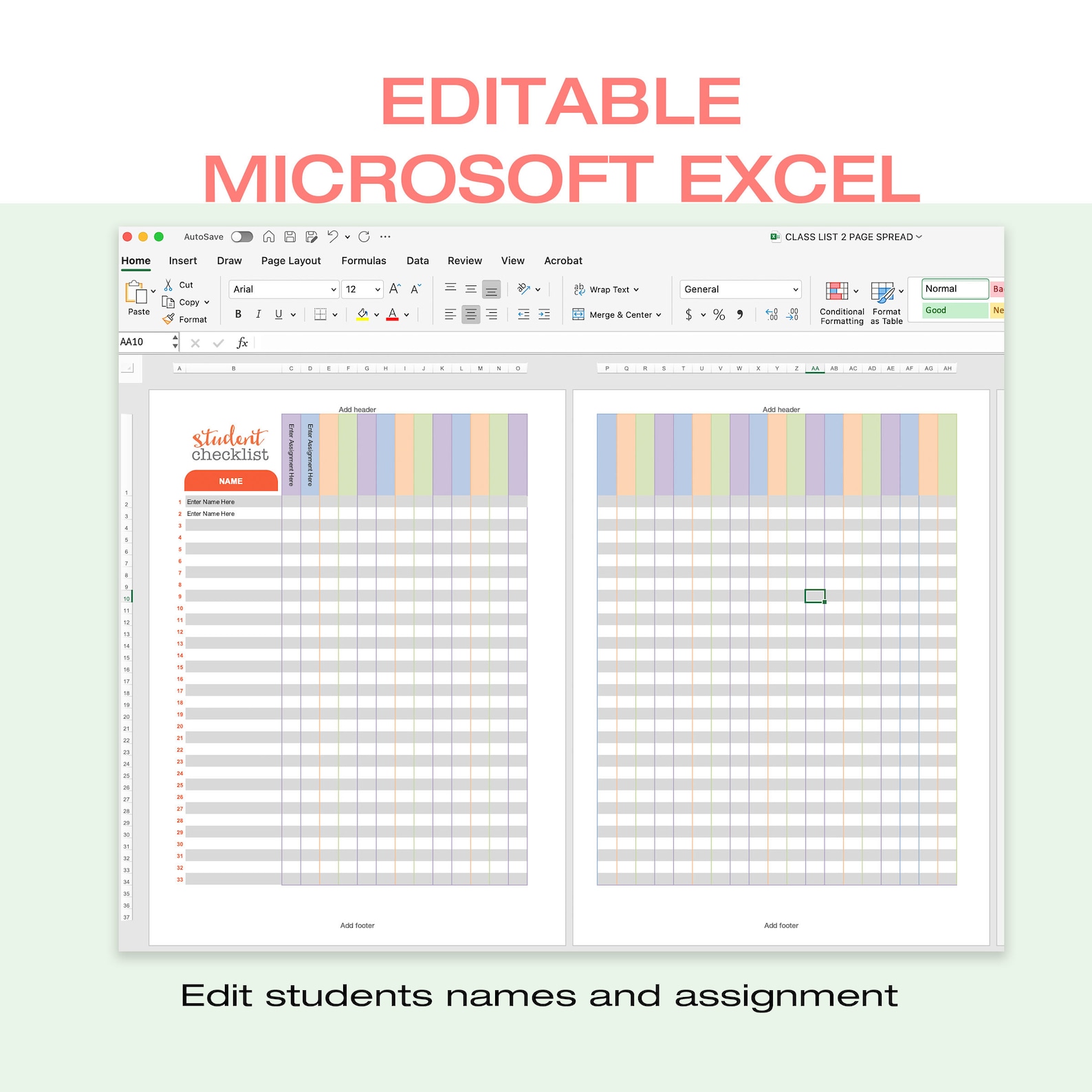 Student Checklist Editable - Teacher Binder | Student Record | Binder ...
