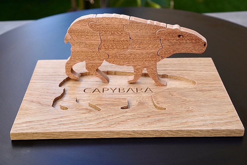 Capybara Wooden Puzzle for Kids Gift Wooden Toy Free - Etsy