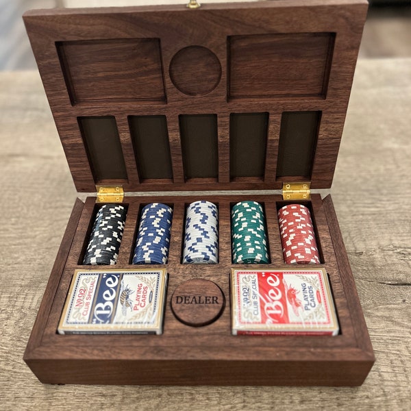 Wooden Poker Set - Etsy