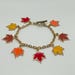 Fall Maple Leaf Chain Charm Bracelet - Etsy
