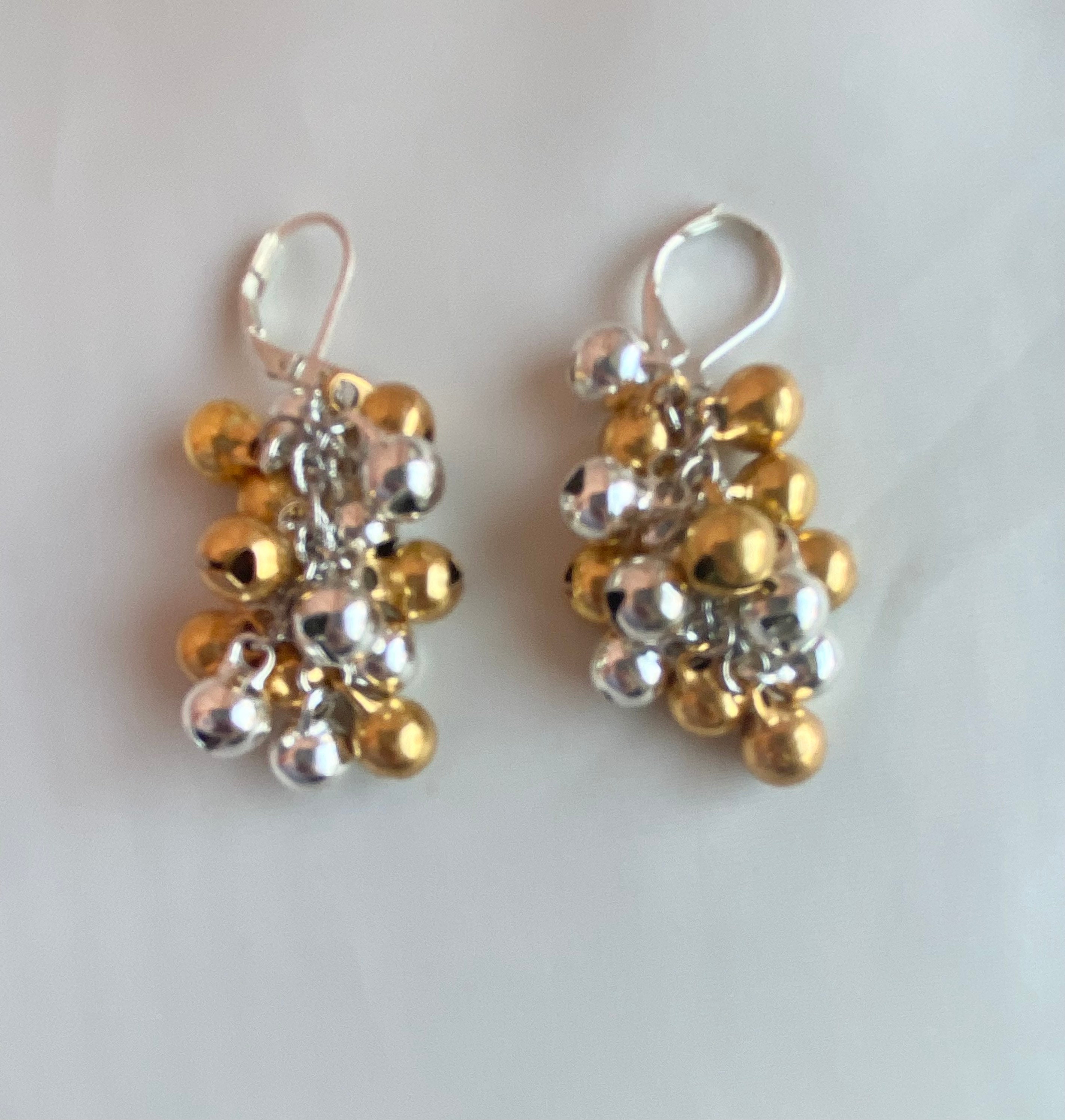 Jingle Bell Cluster Christmas Dangle Earrings - Etsy