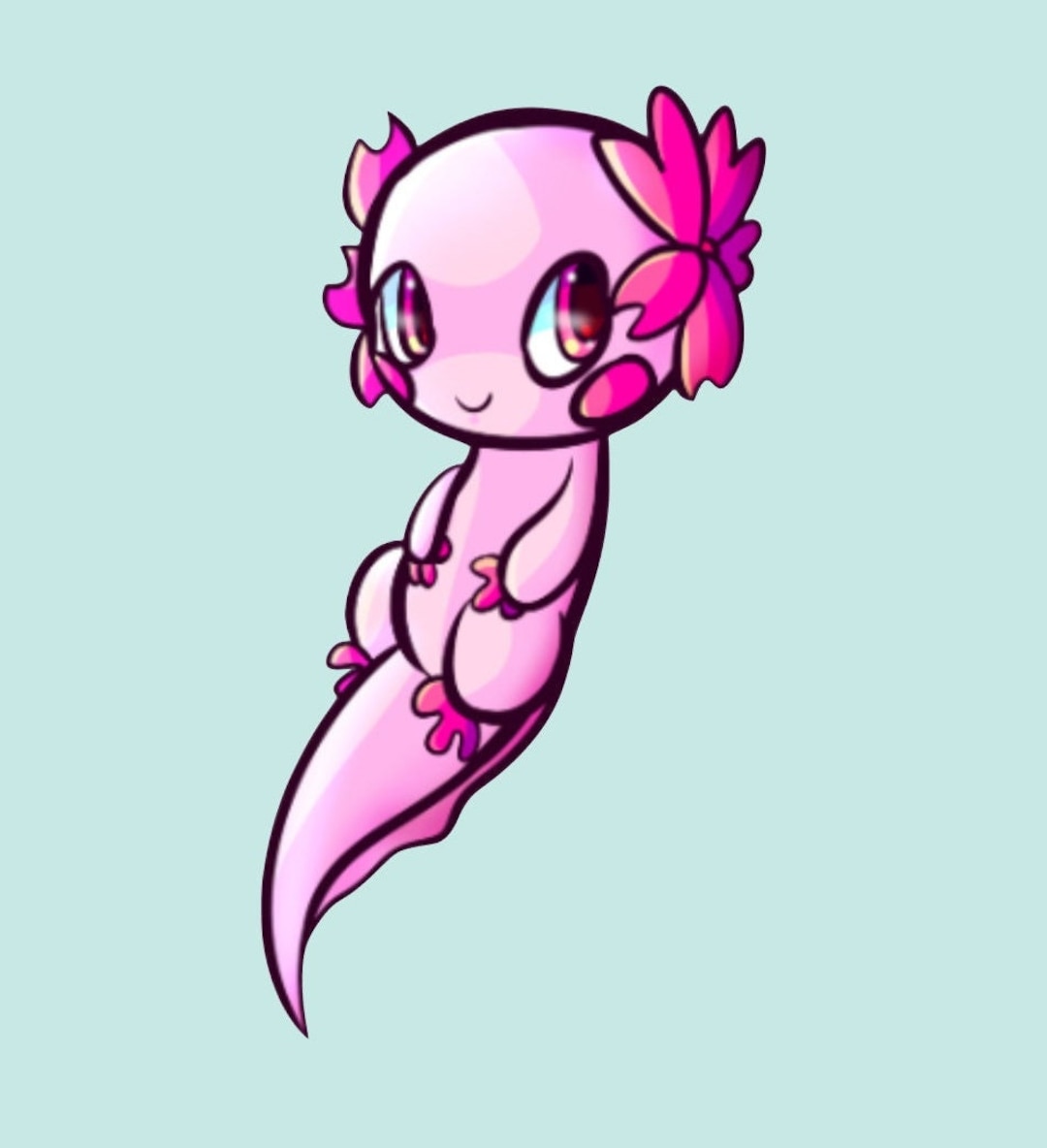 Axolotl Embroidery Design - Etsy
