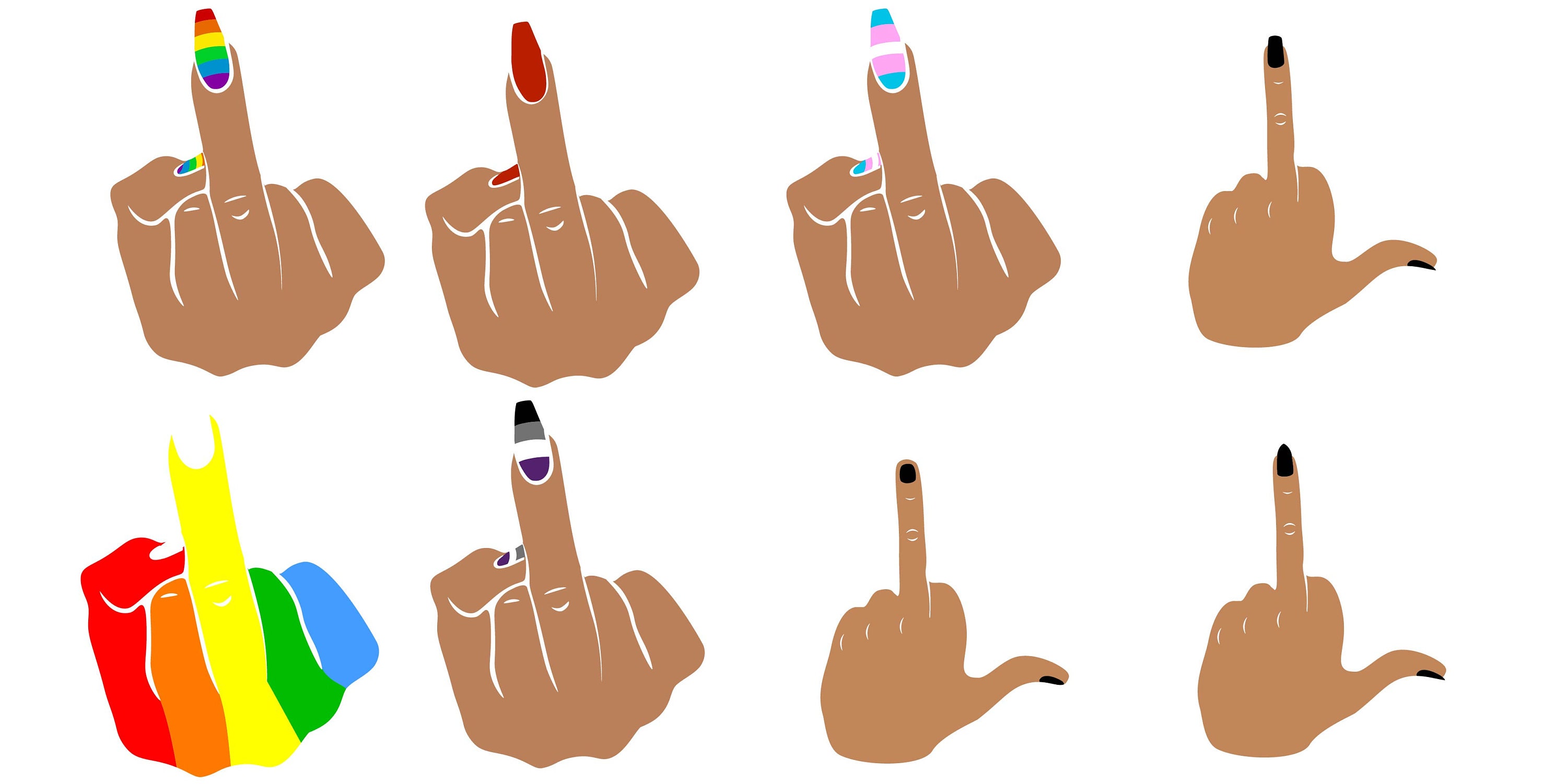 Middle Fingers Svg - Etsy