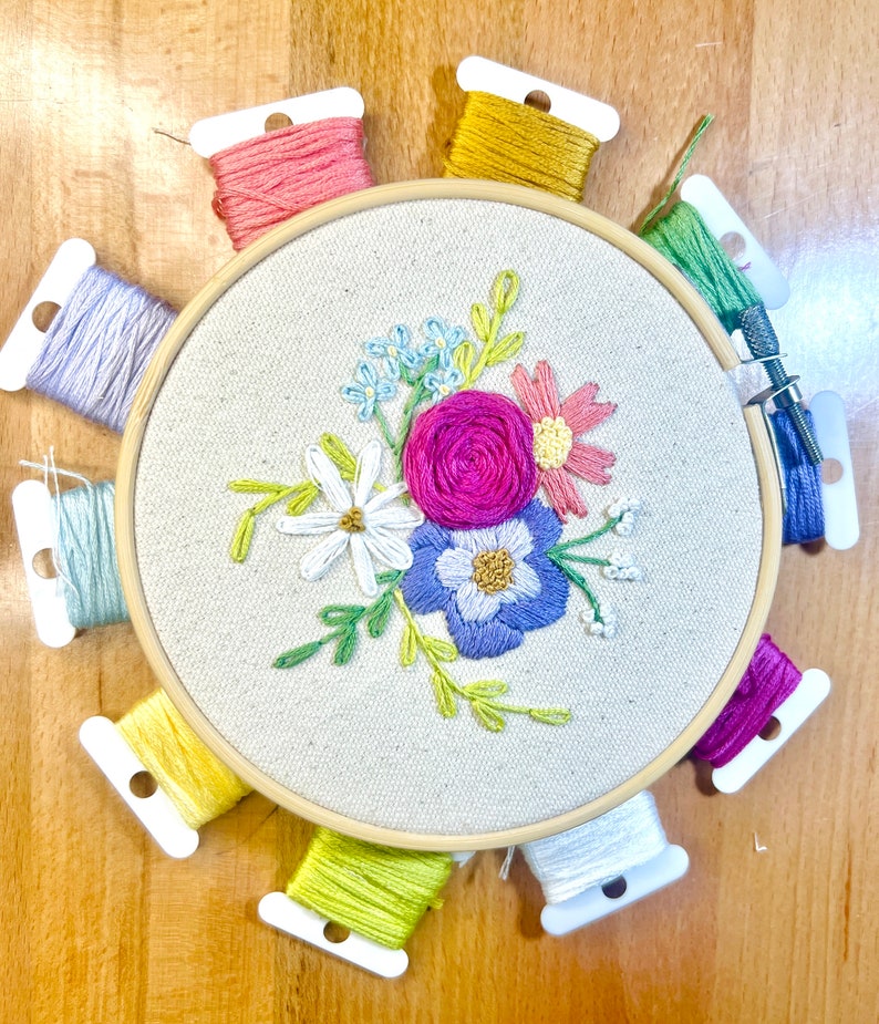 Brilliant Blooms Embroidery Art - Etsy
