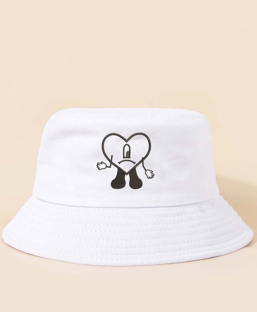 Bad Bunny Bucket Hat, Un Verano Sin Ti, Embroidered Heart Hat - Etsy Sweden