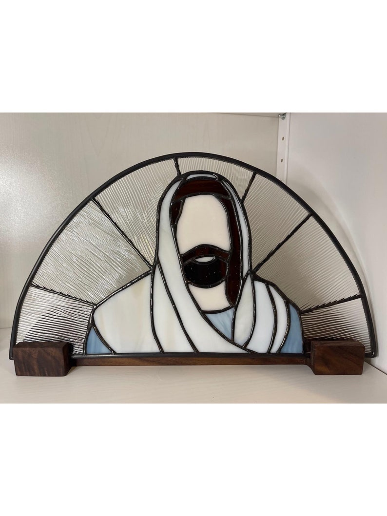 Jesus Stained Glass Panel - the Savior - Etsy