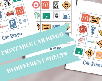 Kids Car Trip Bingo, Kids Car Games, Car Trip Game for Kids, Kids Bingo ...