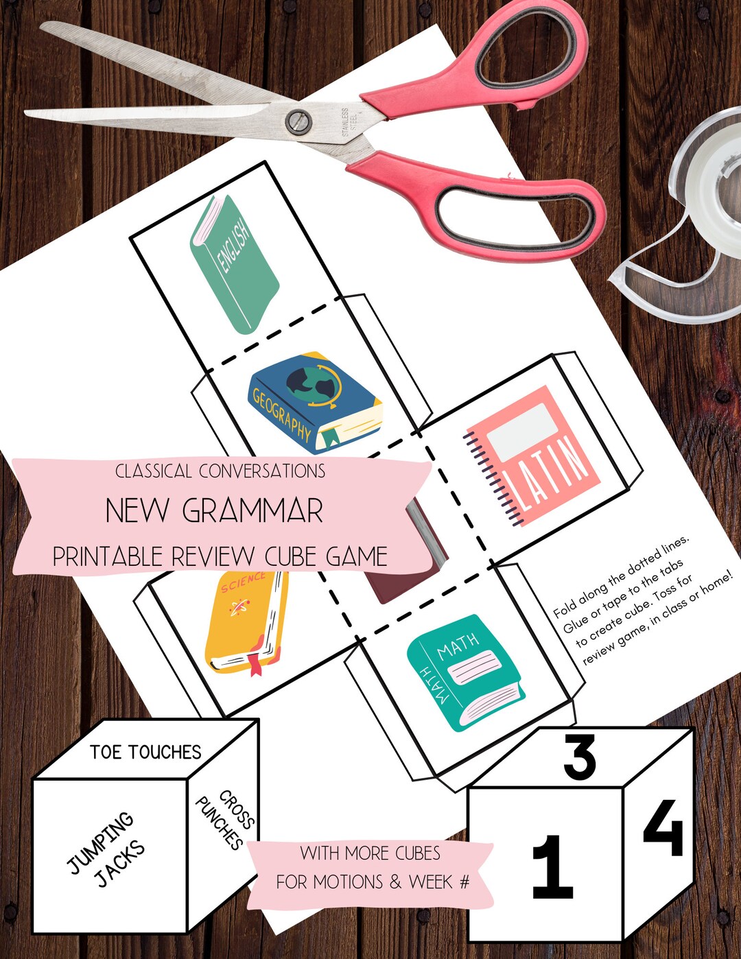 Printable Classical Conversations New Grammar Review Cube Game - Etsy