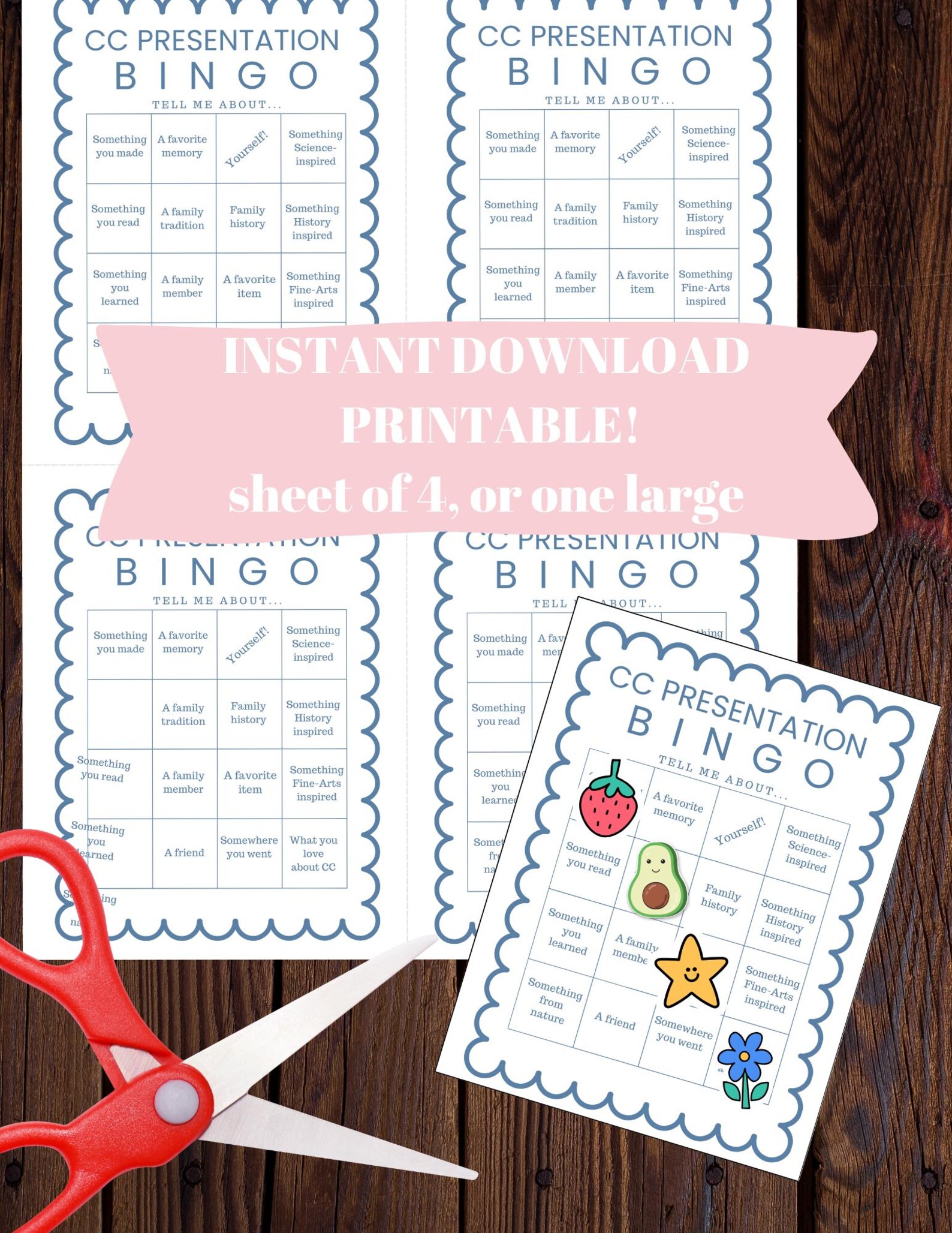 CC Presentation Bingo - Etsy