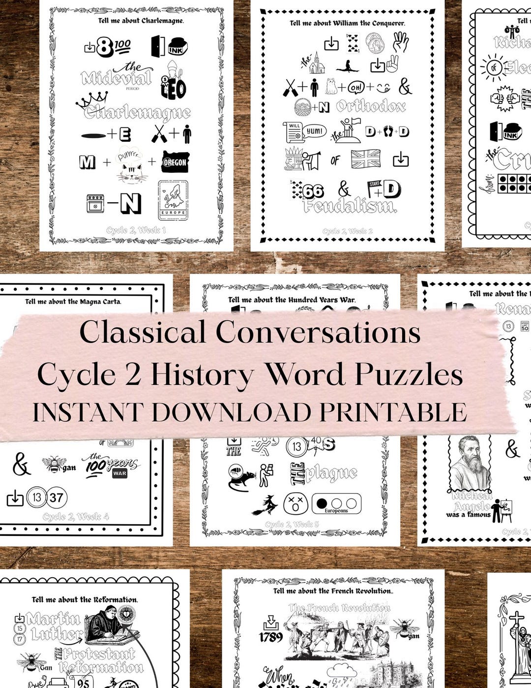 CC Cycle 2 History Word Puzzles - Etsy