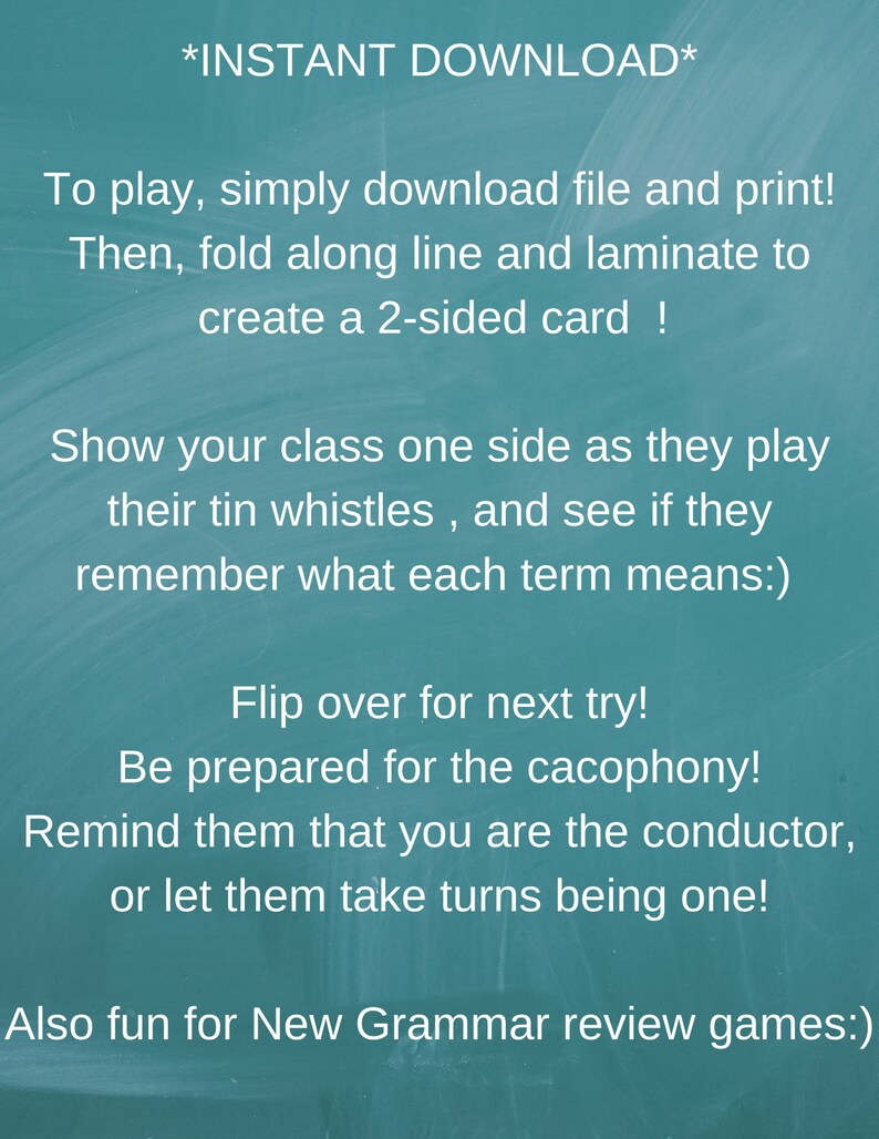 Printable CC Tin Whistle Flip Game - Etsy