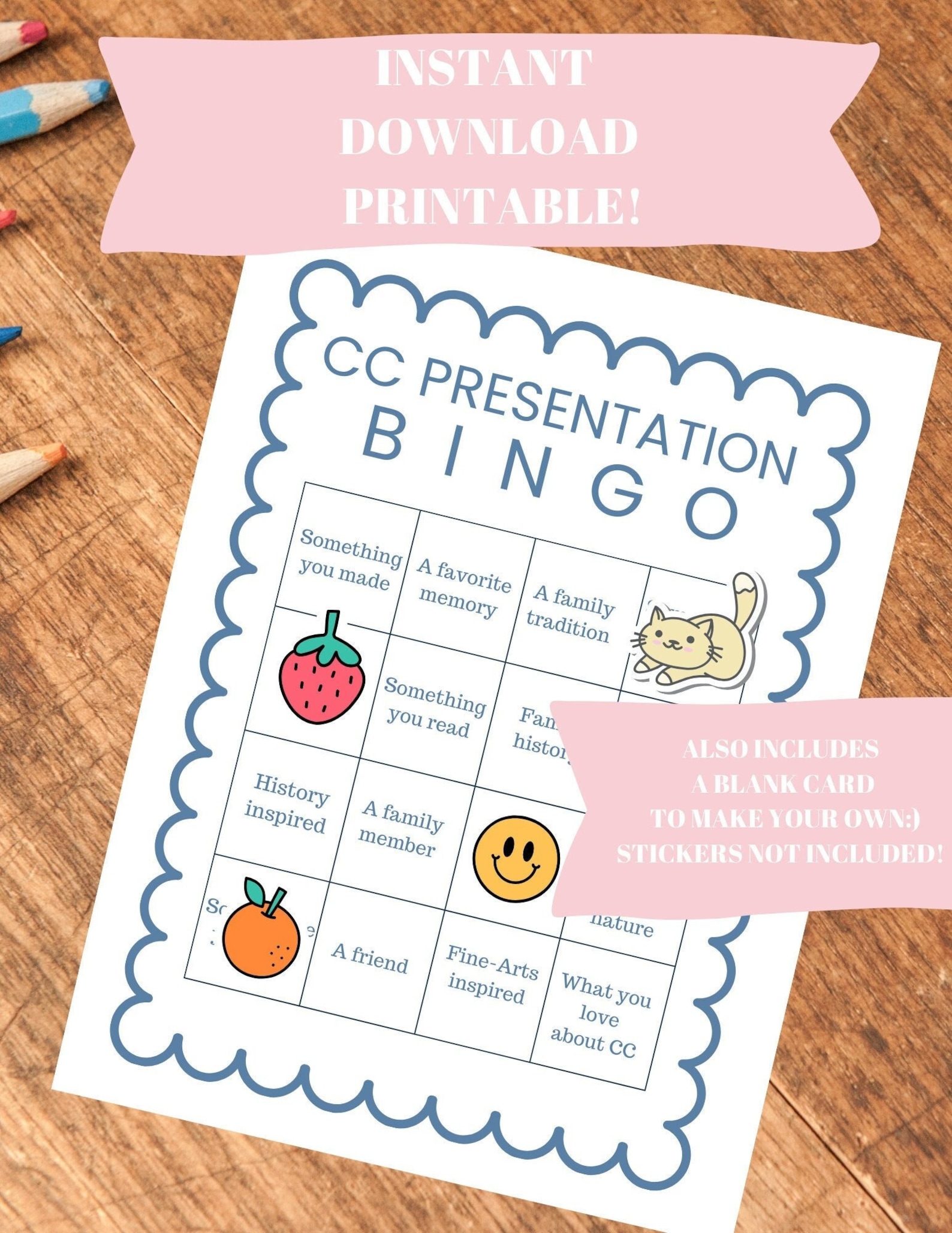 CC Presentation Bingo - Etsy
