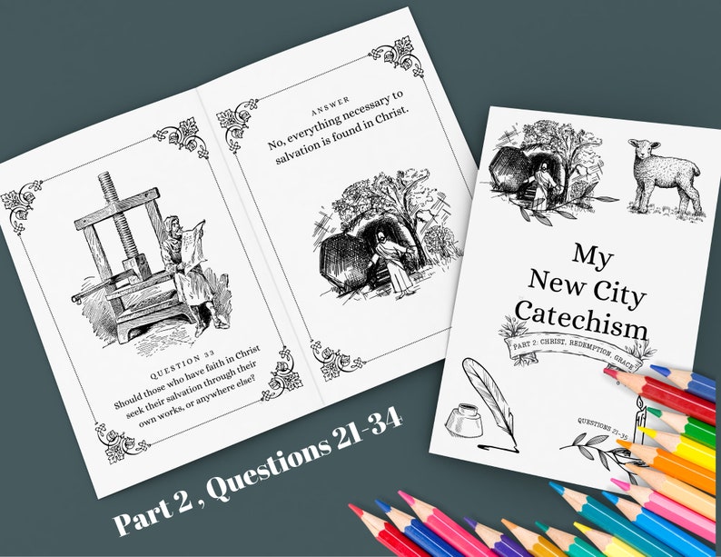 COMPLETE New City Catechism for Kids (Q1-52) Printable Coloring Pages ...