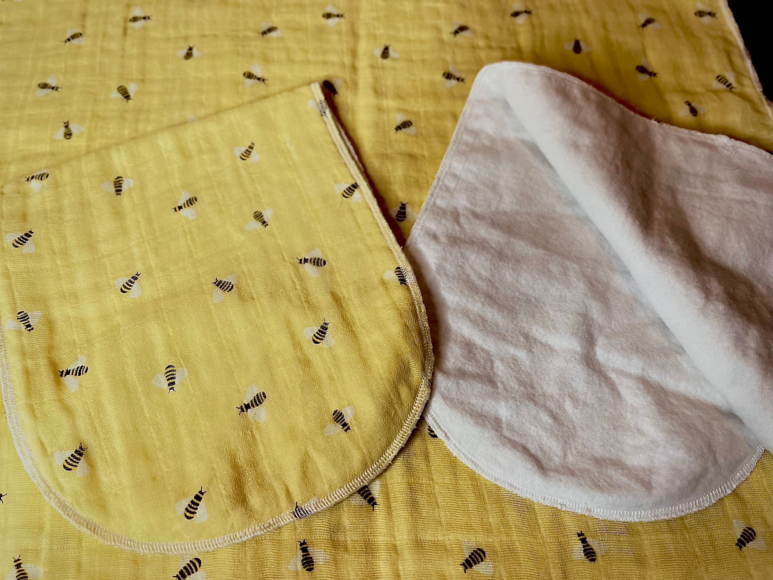 Bee Sweet 3 Piece Set Swaddle Blanket and Burp Cloths - Etsy