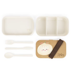 Customizable Bento Lunch Box/ Cute Mochi Bento Box/ Personalized Korean ...