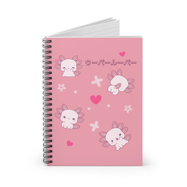 Axolotl Japanese Notebook Cute Kawaii Anime Journal Pink Japanese ...