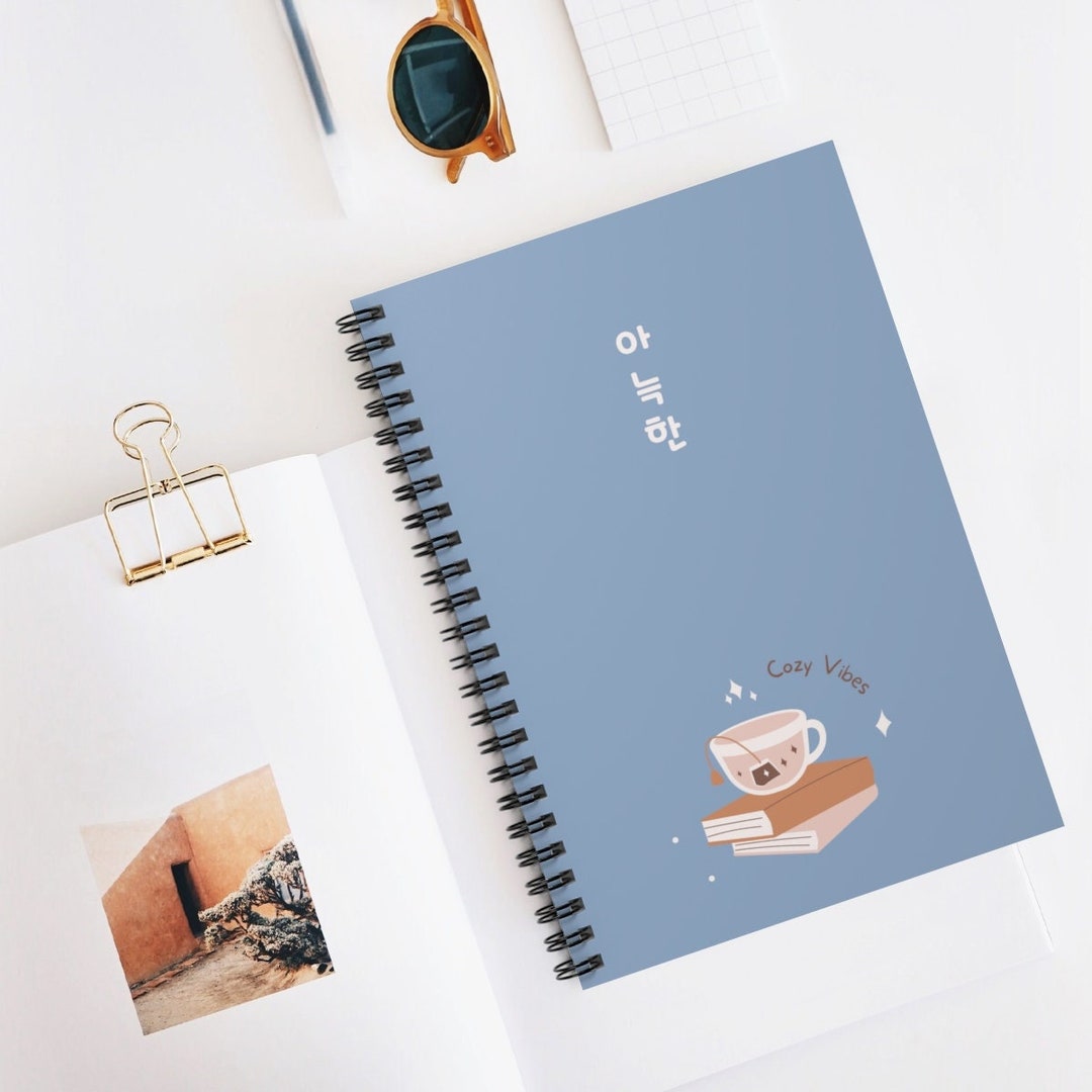 Cozy Vibes Korean Journal | Cute Korean Notebook | Kawaii Anime Journal ...