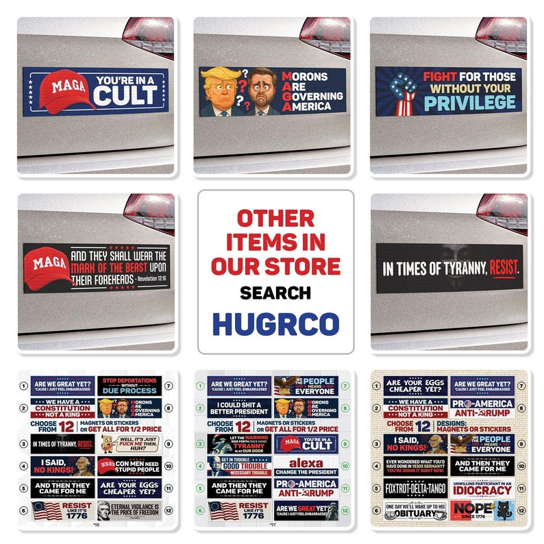 MAGA Mark of the Beast, Anti Trump Sticker or Magnet (10 X 3 Inch) - Etsy