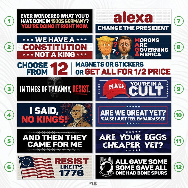 Constitution Collection, Anti-trump Sticker or Magnet (10 X 3 Inch) - Etsy